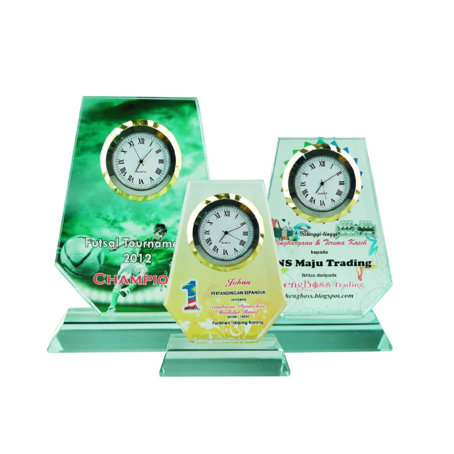 Buy Crystal Clock Plaque CL2036 online at Best Trophy Supplier Malaysia